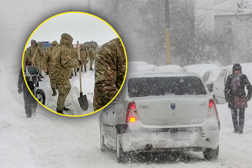 Intervenție în forță a armatei și jandarmilor pentru deszăpezirea ...