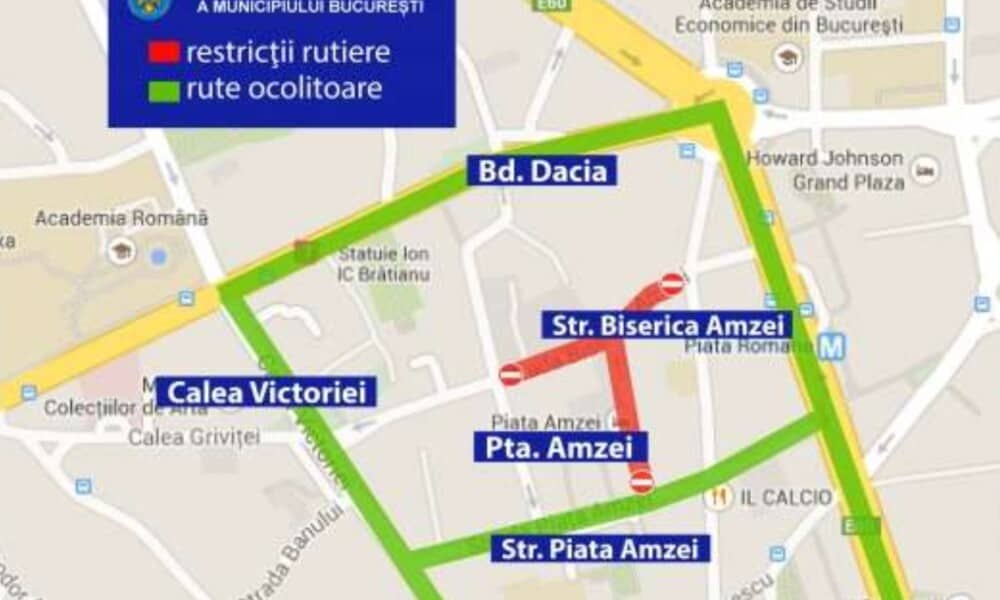 Trafic rutier restricționat în centrul Capitalei pentru recepția de ...